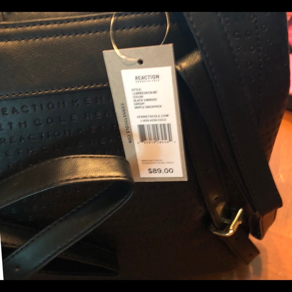 Kenneth Cole Reaction | Bags | Reaction Kenneth Cole Black Emboss Maple ...
